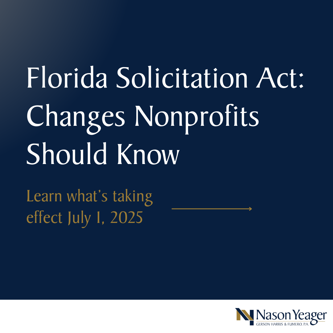 Legal Alert for Nonprofit Clients - Nason, Yeager, Gerson, Harris ...